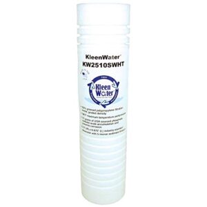 KleenWater High Temperature Water Filters, 2.5 x 9.75 Inch with Scale Inhibitor, Maximum Temperature 180 degrees, Made in USA, Set of 6, Compatible Replacement for FtHT-10-RF, FtHT-10-REVFLO