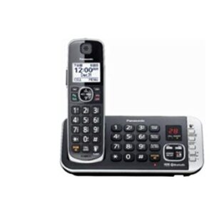 Panasonic KX-TGE674B Expandable Cordless Phone System with Digital Answering System - Black (Renewed)