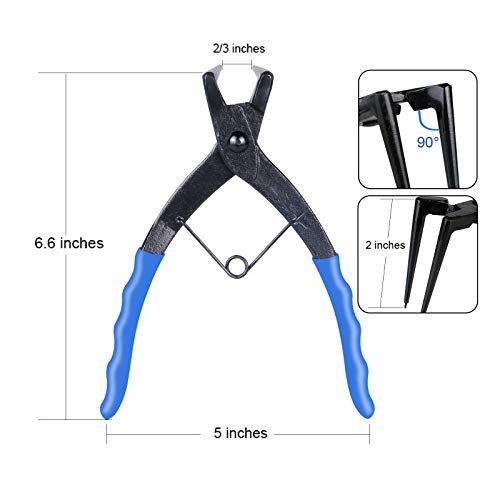 BELEY Heavy-duty Cylinder Snap Ring Pliers, Internal Ring Remover Retaining Circlip Pliers, 90 Degrees Bending Pliers with Long Noses for Motorcycles Cars Trucks