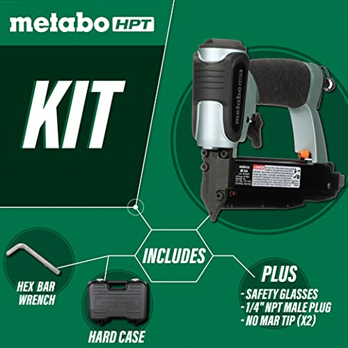 Metabo HPT Pin Nailer Kit | Pro Preferred Brand of Pneumatic Nailers | 23 Gauge | Accept 5/8-Inch to 1-3/8-Inch Pin Nails | Ideal for Cabinets, Paneling, Craft Work, & Picture Frame Assembly | NP35A