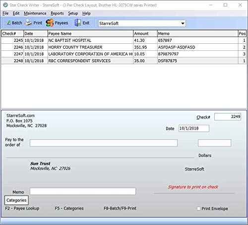 Star Check Writer USB