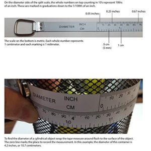 Perfect Pi Diameter Circumference Auto-Brake Tape Measure and Layout Pocket Rule DAL120-1/2-Inch by 12ft / 3.5m