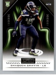 2018 playbook football #166 shaquem griffin rc rookie card seattle seahawks rookie official nfl card produced by panini