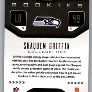 2018 Playbook Football #166 Shaquem Griffin RC Rookie Card Seattle Seahawks Rookie Official NFL Card Produced by Panini