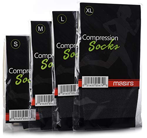 Masirs Ankle Compression Socks - A Toeless Foot Sleeve, Splint for Women Neuropathy, Ankle Swelling Relief, Heel Pain.