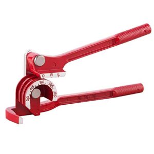 wostore 180 degree tubing bender for 1/4 5/16 and 3/8 inch copper aluminum thin stainless steel red