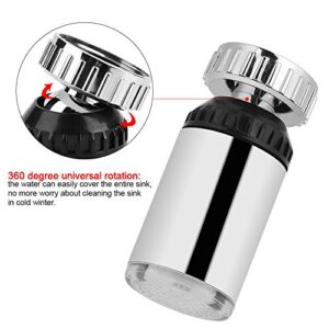 Delaman Faucet Tap 360° Rotating 3 Color Change LED Kitchen Sink Faucet Water Tap Tempeure Sensor