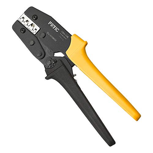 Fryic Ratchet Crimping Plier VSN-03B Used for 21-9 AWG (Similar to 0.5-6 mm²) Non-Insulated Tabs and Receptacles Ratchet Crimping Tool