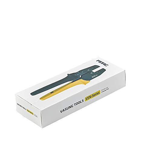 Fryic Ratchet Crimping Plier VSN-03B Used for 21-9 AWG (Similar to 0.5-6 mm²) Non-Insulated Tabs and Receptacles Ratchet Crimping Tool