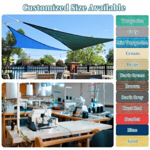 Shade&Beyond Sun Shade Sail Triangle 20'x20'x20' UV Block for Yard Patio Lawn Garden Deck Sand Color, (We Make Custom Size)