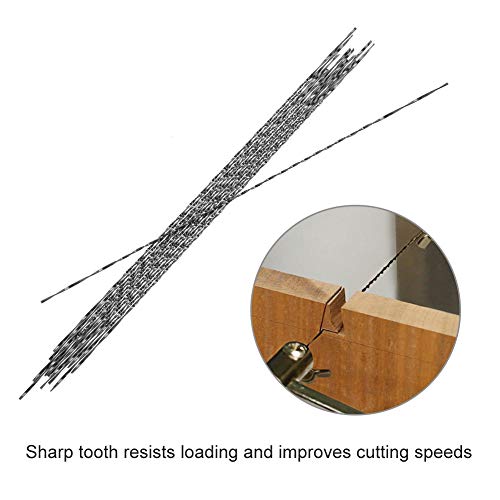 12 Pcs Scroll Saw Blades, with Spiral Teeth for Wood Metal Plastic Cutting Sawing Carve (#5)