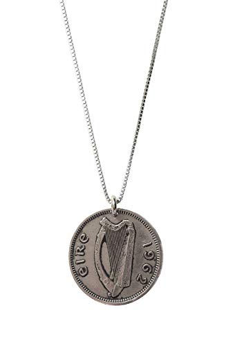 Worn History Authentic Vintage Tiny Rabbit Threepence Irish Coin Necklace (1939-1968) (16 inches)