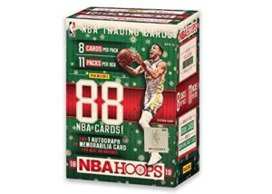 2018-19 panini nba holiday hoops basketball card blaster box with 1 autograph or memorabilia card - luka doncic possible rookie cards!