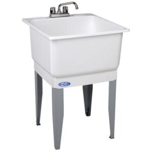 mustee 14cp utilatub combo laundry/utility tub