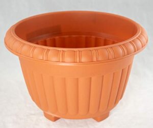 japanese plastic bonsai training pot/garden planter 10.5"x 10.5"x 7" - orange