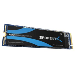 sabrent 1tb rocket nvme pcie m.2 2280 internal ssd high performance solid state drive (sb-rocket-1tb)