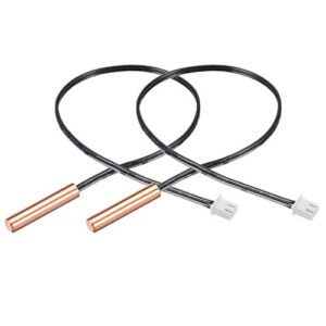 uxcell 2 pcs 10k ntc thermistor probe 15.7 inch copper sensitive temperature temp sensor for air conditioner