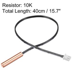 uxcell 2 Pcs 10K NTC Thermistor Probe 15.7 Inch Copper Sensitive Temperature Temp Sensor for Air Conditioner