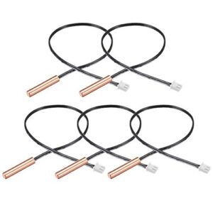 uxcell 5 pcs 10k ntc thermistor probe 15.7 inch sensitive temperature sensor kit for air conditioner