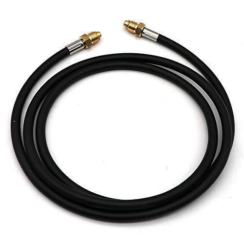 KIPA Gas Hose For For Argon Flowmeters Regulators TIG Welder MIG Welding CO2 Flowmeter 10 to 60 CFH - 0 to 4000 psi pressure gauge CGA580 Fits Miller Lincoln Mig Tig (Gas Hose)