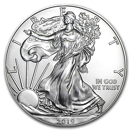 2019 - American Silver Eagle .999 Fine Silver with Our Certificate of Authenticity Dollar Uncirculated Us Mint