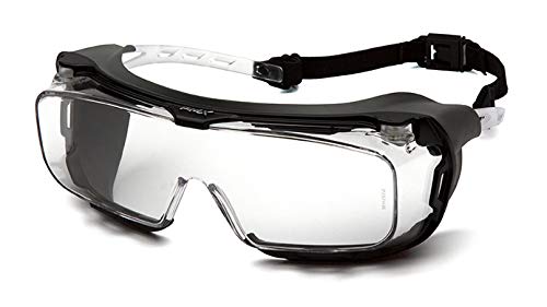 Pyramex Cappture Over Prescription Safety Glasses, Clear H2MAX Anti-Fog Lens w/Rubber Gasket