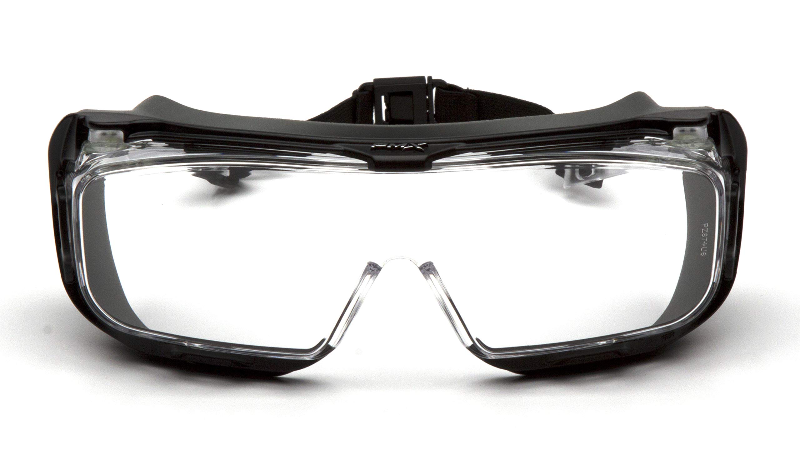 Pyramex Cappture Over Prescription Safety Glasses, Clear H2MAX Anti-Fog Lens w/Rubber Gasket