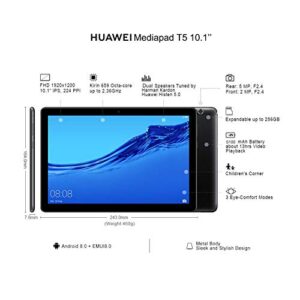 Huawei 225164 Tablet Pc 53010fbr Mediapad T5 10 10 2gb+16gb Wi-fi Black Retail