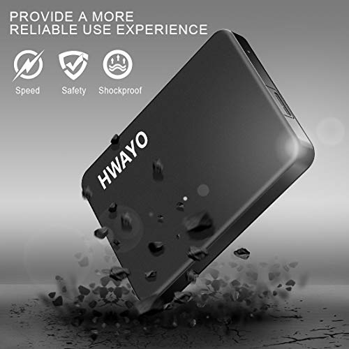 HWAYO 1TB Portable External Hard Drive Ultra Slim 2.5'' USB 3.0 HDD Storage for PC, Desktop, Laptop, MacBook, Chromebook, Xbox One