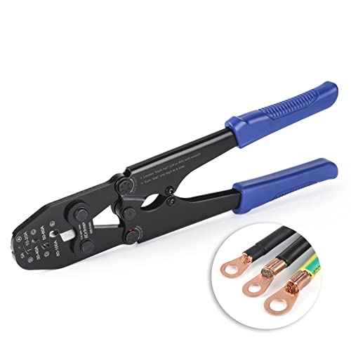 iCrimp Battery Cable Lug Crimping Tool for Open Barrel Lug,Lead-Free OEM Battery Terminals,B Type Crimper for AWG 13-3