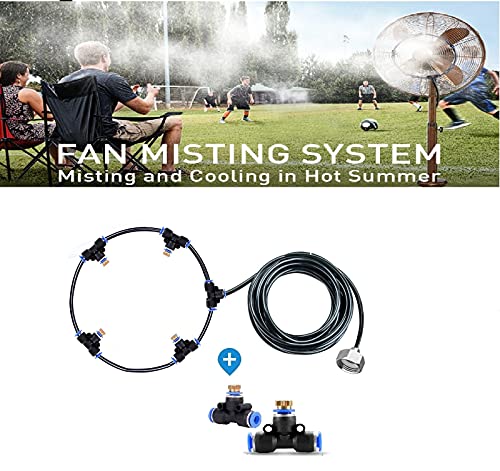 H&G lifestyles Outdoor Fan misting for patios Water Mister Cooling Patio Connects Any Outdoor Fan to Convert misting Fan Turns Heat Down by 20 Degrees（Fan not Included）