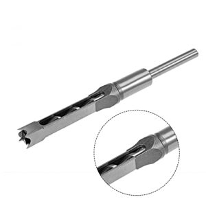 uxcell Square Hole Drill Bit, 1/2" High-Carbon Steel Hollow Chisel Mortise Power Tool for Woodworking