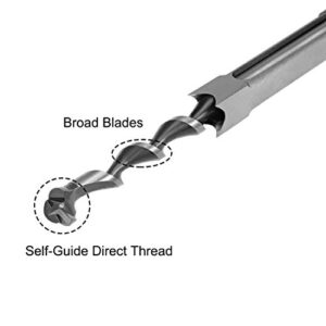 uxcell Square Hole Drill Bit, 1/2" High-Carbon Steel Hollow Chisel Mortise Power Tool for Woodworking