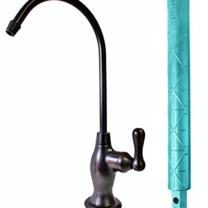 Metpure Water Filtration Faucet Reverse Osmosis Non Air Gap Drinking Water Filtration System Water Dispenser Spout (Venetian Bronze) Vase Style with Drinking Water Faucet Wrench RO-FW148