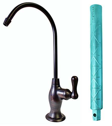 Metpure Water Filtration Faucet Reverse Osmosis Non Air Gap Drinking Water Filtration System Water Dispenser Spout (Venetian Bronze) Vase Style with Drinking Water Faucet Wrench RO-FW148