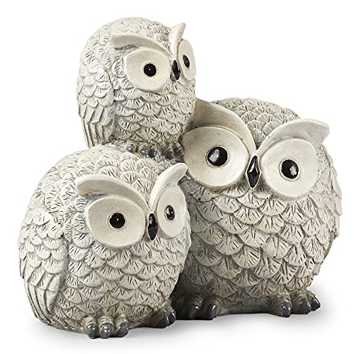 Roman Garden Items Owls Garden Statue, one Size, Light Gray