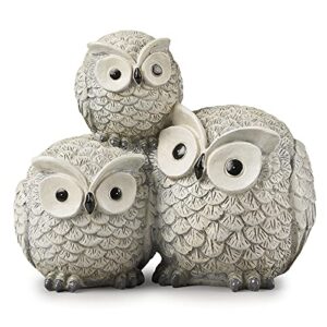 roman garden items owls garden statue, one size, light gray