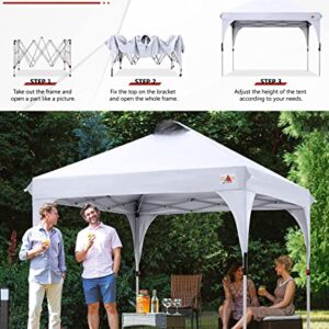 ABCCANOPY Outdoor Pop up Canopy Tent 8x8 Camping Sun Shelter-Series,White