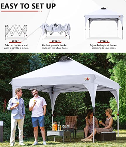 ABCCANOPY Outdoor Pop up Canopy Tent 8x8 Camping Sun Shelter-Series,White