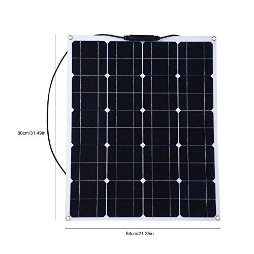 80W Semi Foldable Solar Panel Mono Semi Flexible Solar Panel Battery Charging for Smart Car RV Boat Caravan