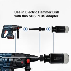 SHDIATOOL Core Drill Bit Adapter 5/8"-11 Thread Male to SDS Plus Shank for SDS Plus Drills