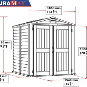 Duramax 30425 Storemate Plus Outdoor Storage Shed, Gray/Dark Gray