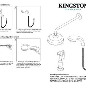 Kingston Brass K206M0 Showerscape Shower Arm, Matte Black 5.75 x 1.93 x 5.75