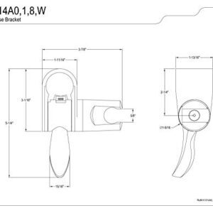 Kingston Brass K1014A1 Complement Shower Slide Bar Bracket, Polished Chrome