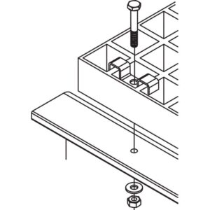 grating clip, 316 stainless steel, pk25