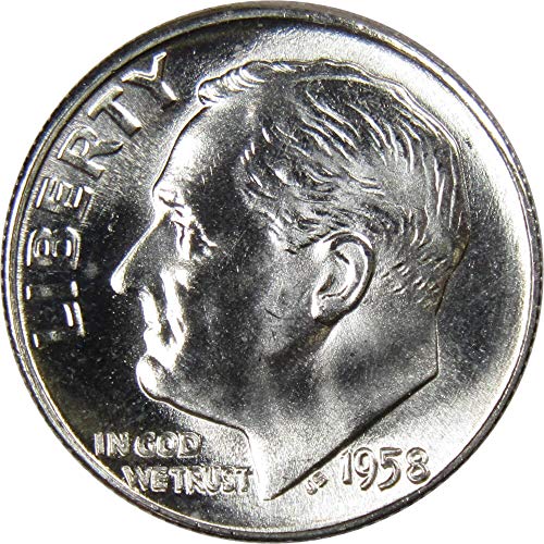 1958 Roosevelt Dime BU Uncirculated Mint State 90% Silver 10c US Coin