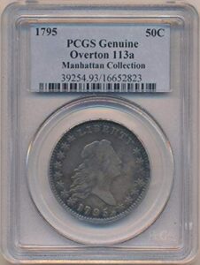 1795 p bust half dollar half dollar genuine pcgs