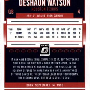 2018 Donruss Optic #40 Deshaun Watson Houston Texans NFL Football Trading Card