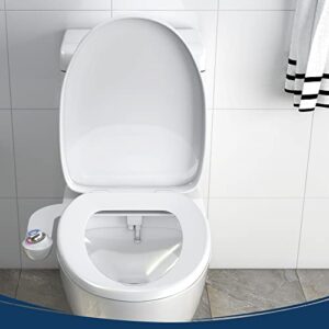 Bio Bidet by Bemis SlimGlow Freshwater Spray Bidet Attachment For Toilet, White, Non Electric, Easy Install