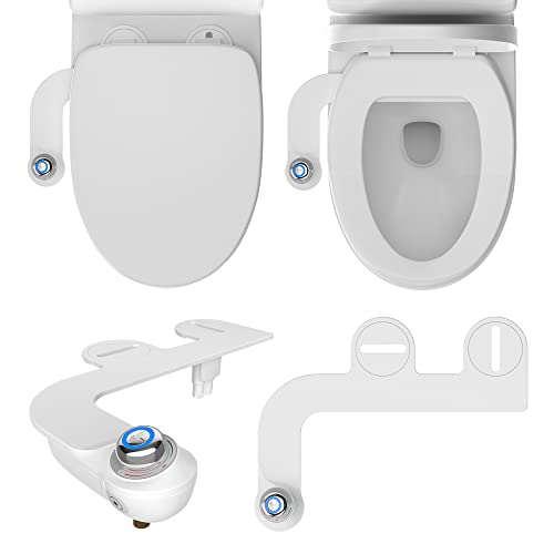 Bio Bidet by Bemis SlimGlow Freshwater Spray Bidet Attachment For Toilet, White, Non Electric, Easy Install